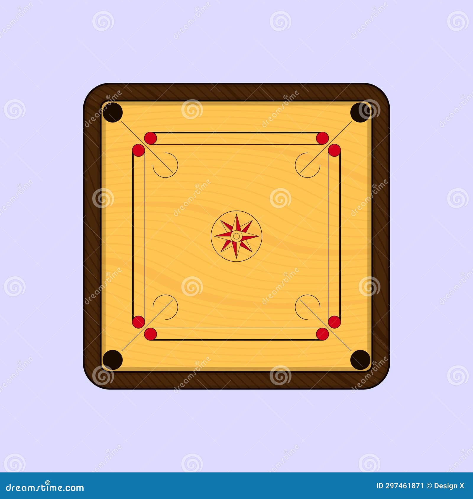 Outline Carrom Vector Icon. Isolated Black Simple Line Element ...