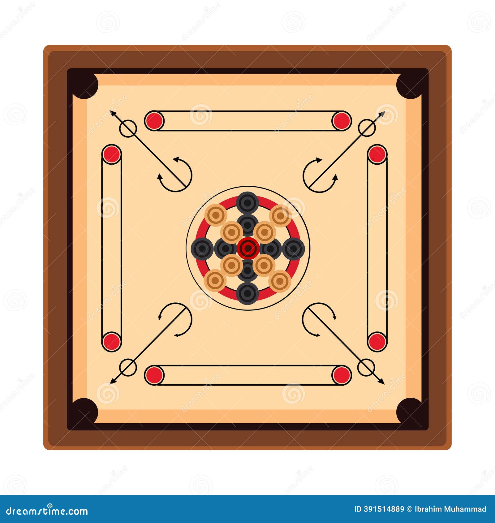 Carrom Men Vector Symbol On White Background | CartoonDealer.com #267486644