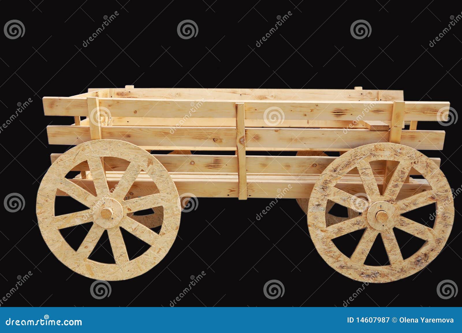 Wooden cart stock image. Image of mobile, wood, nobody - 14607987