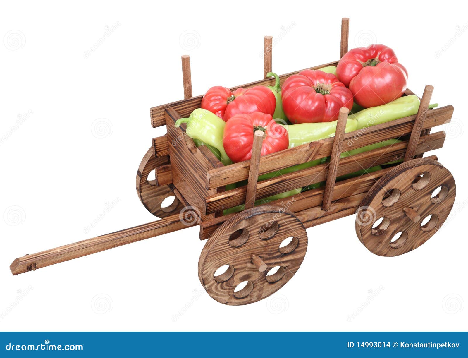 Wooden Cart with Vegetables Stock Photo - Image of isolated, rural ...