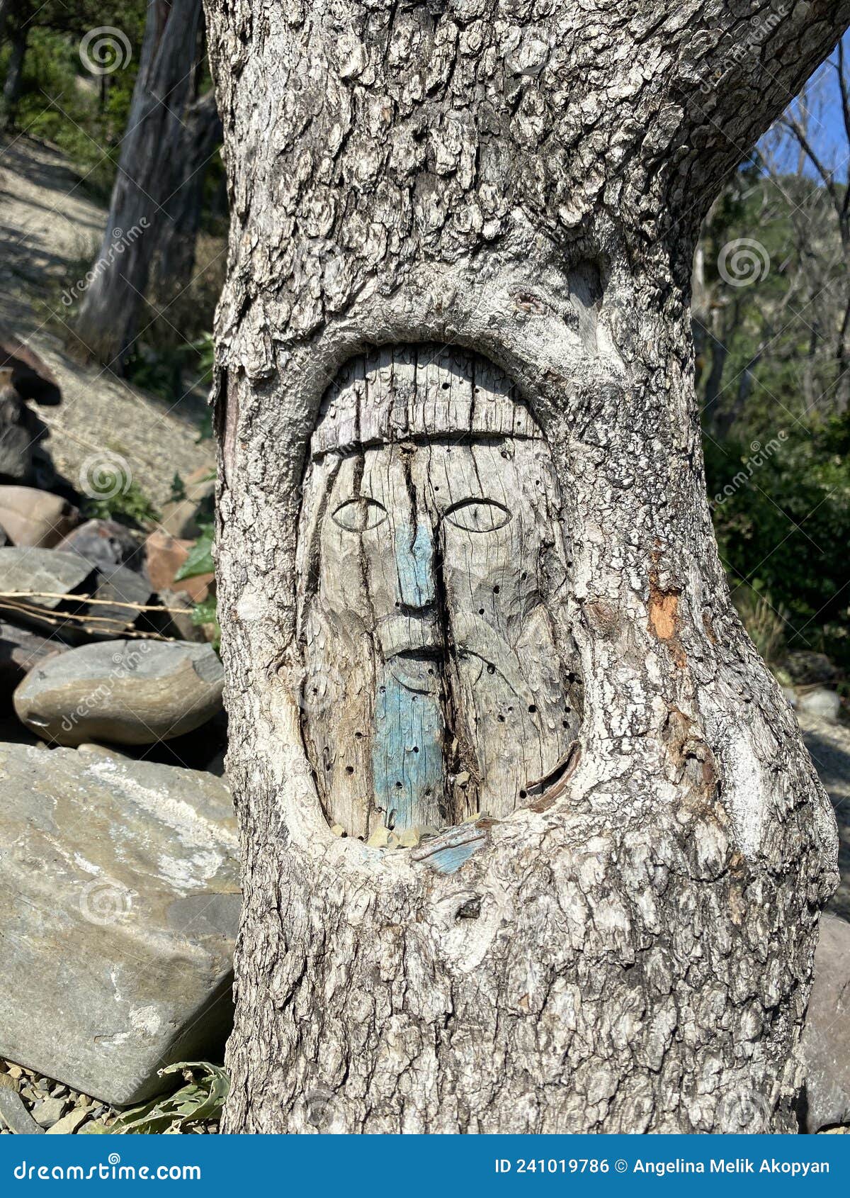 Wooden carving human face stock photo. Image of pattern - 241019786