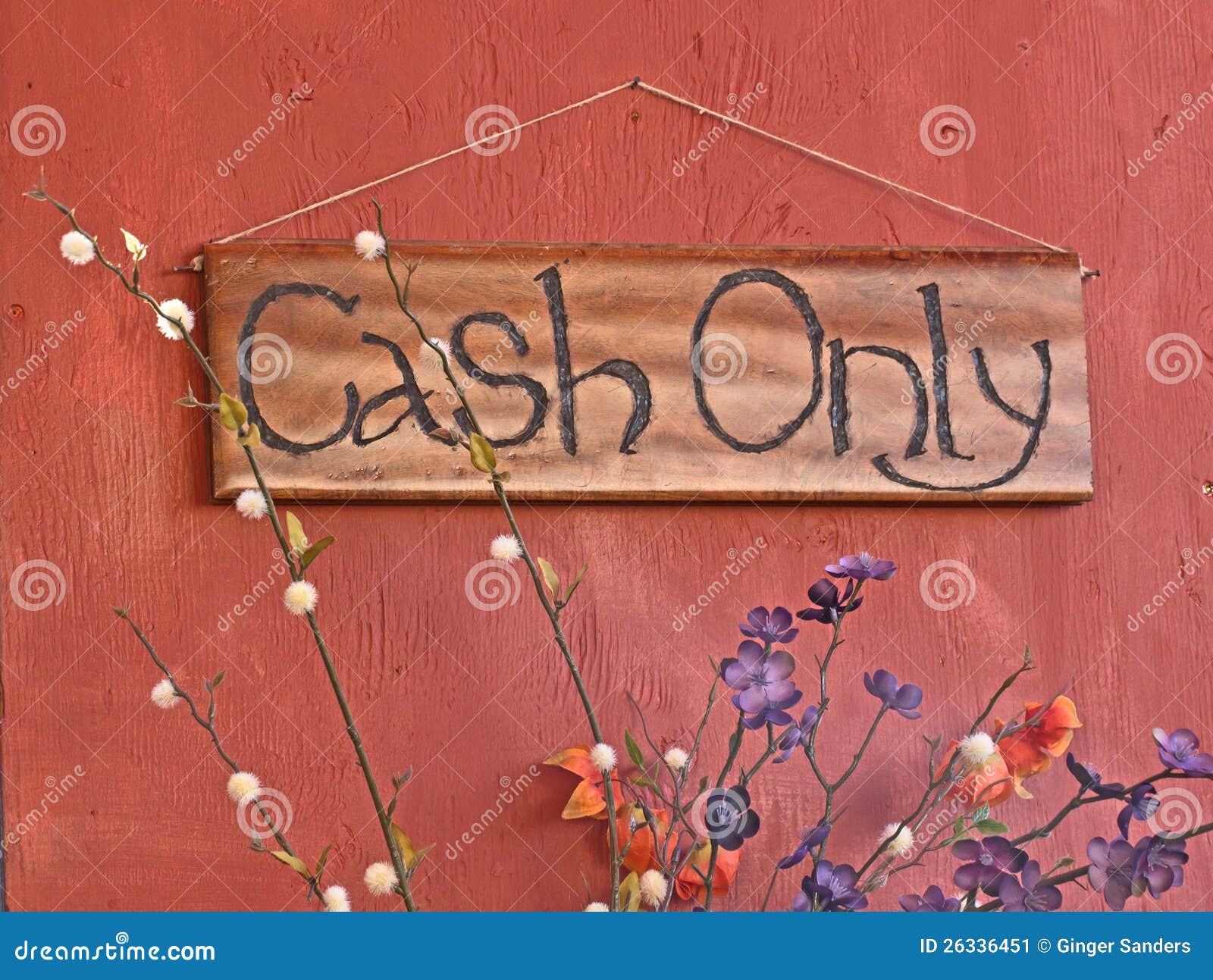 Wooden Cash only Sign stock image. Image of vendor, wooden - 26336451