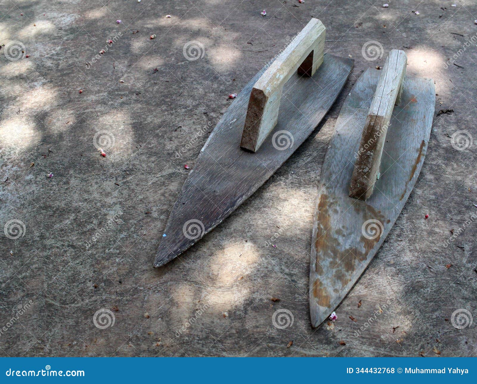 Wooden Casters, One of the Tool for Cement Casters Stock Photo - Image ...