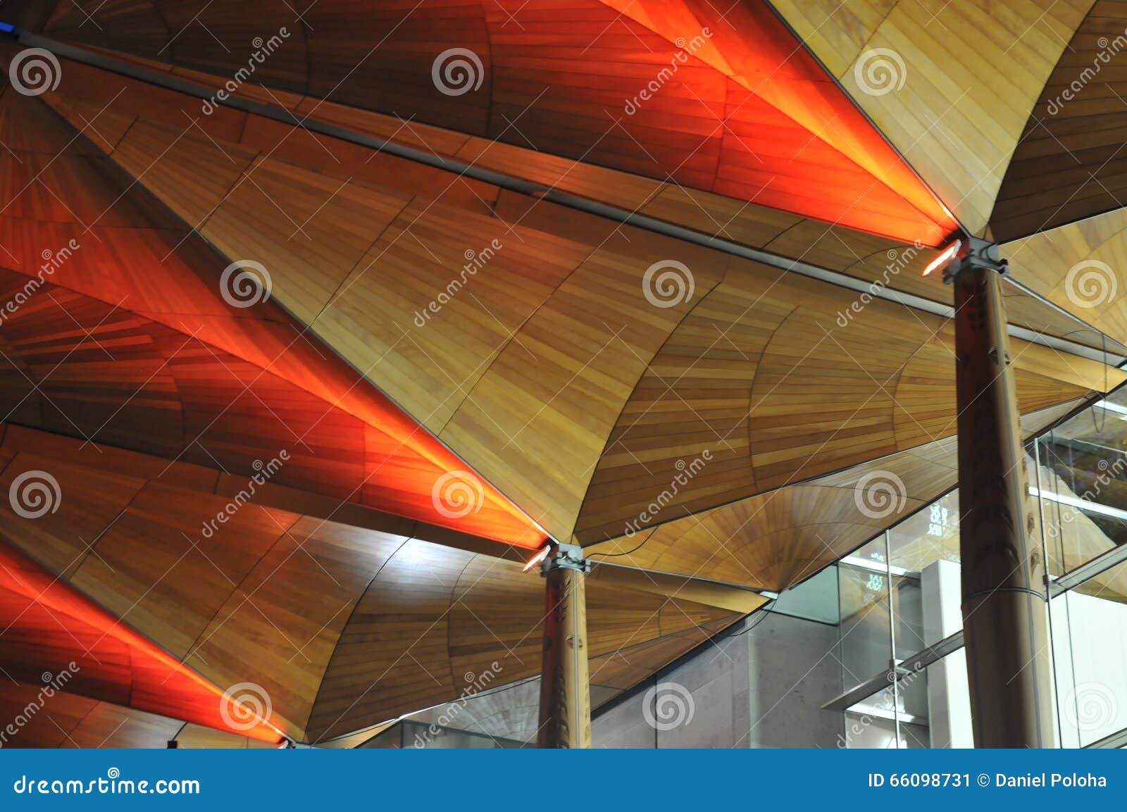Wooden Ceiling in Red Light Stock Image - Image of sculpted, wood: 66098731