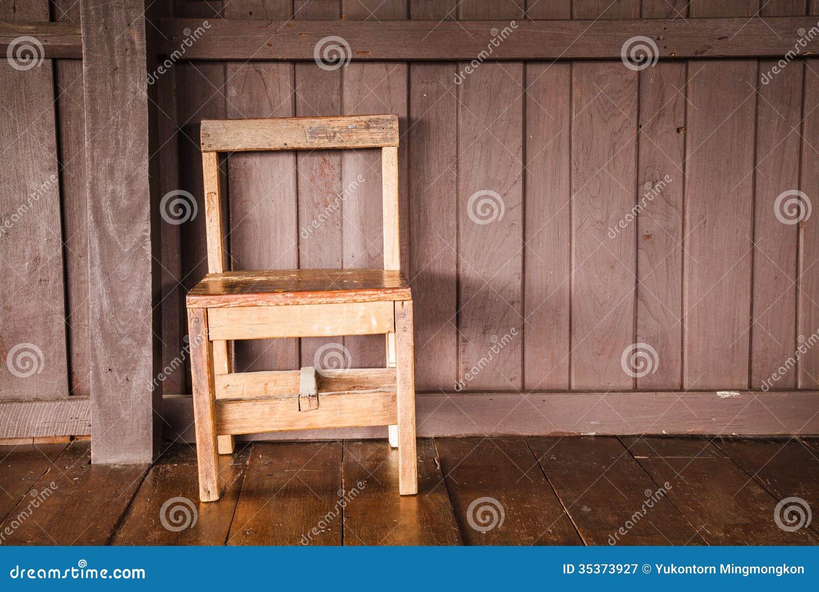Wooden chair alone stock image. Image of ancient, loneliness - 35373927