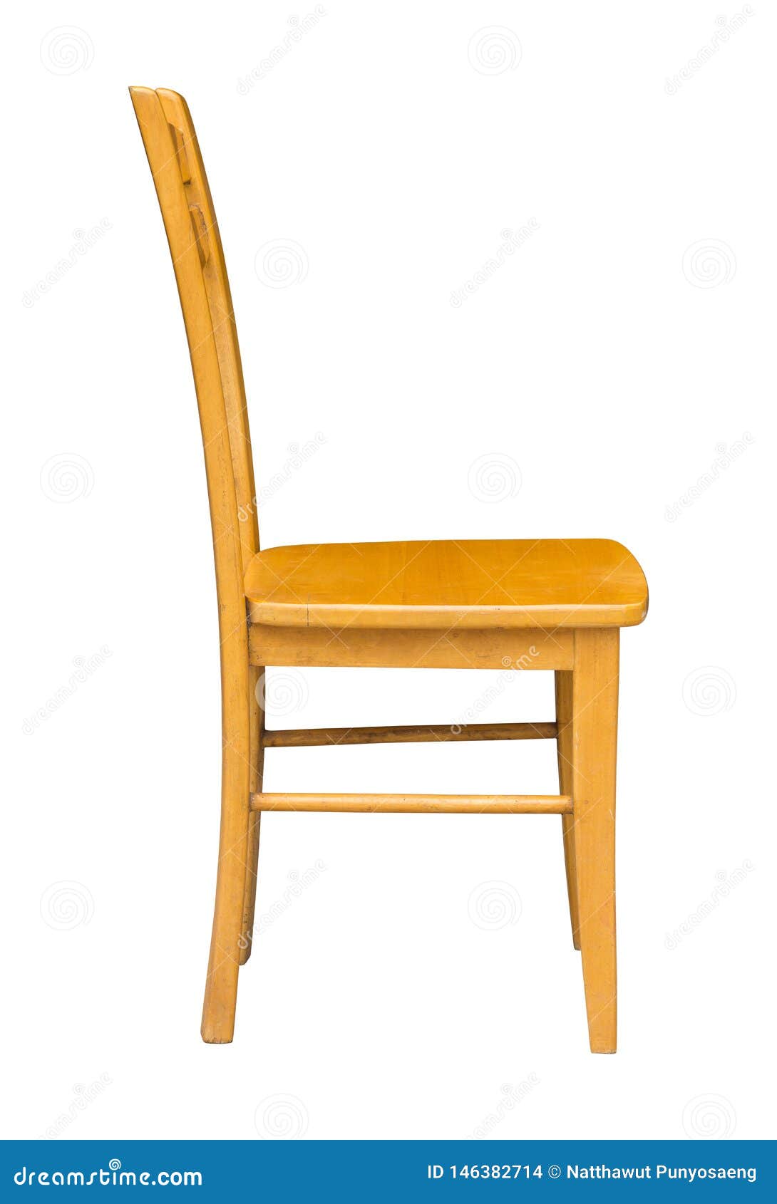 Wooden Chair Isolated on White Stock Photo - Image of equipment, path ...