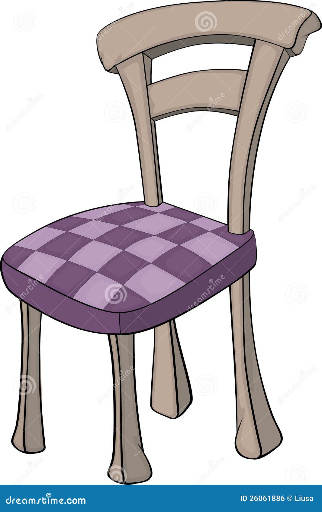 Wooden chair in sections stock vector. Illustration of white - 26061886