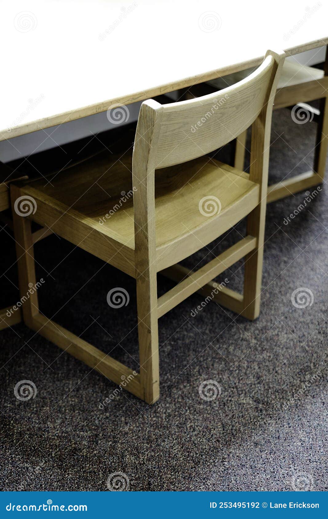 Wooden Chair at Table stock photo. Image of antique - 253495192