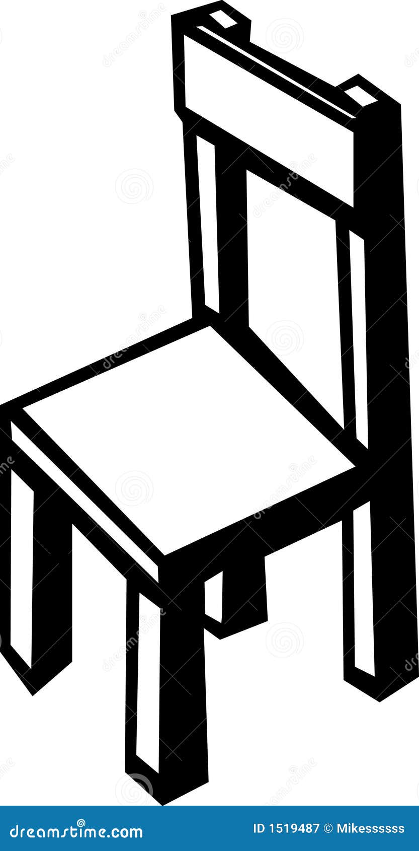 Wooden Chair. Vector File Available Stock Vector - Illustration of ...