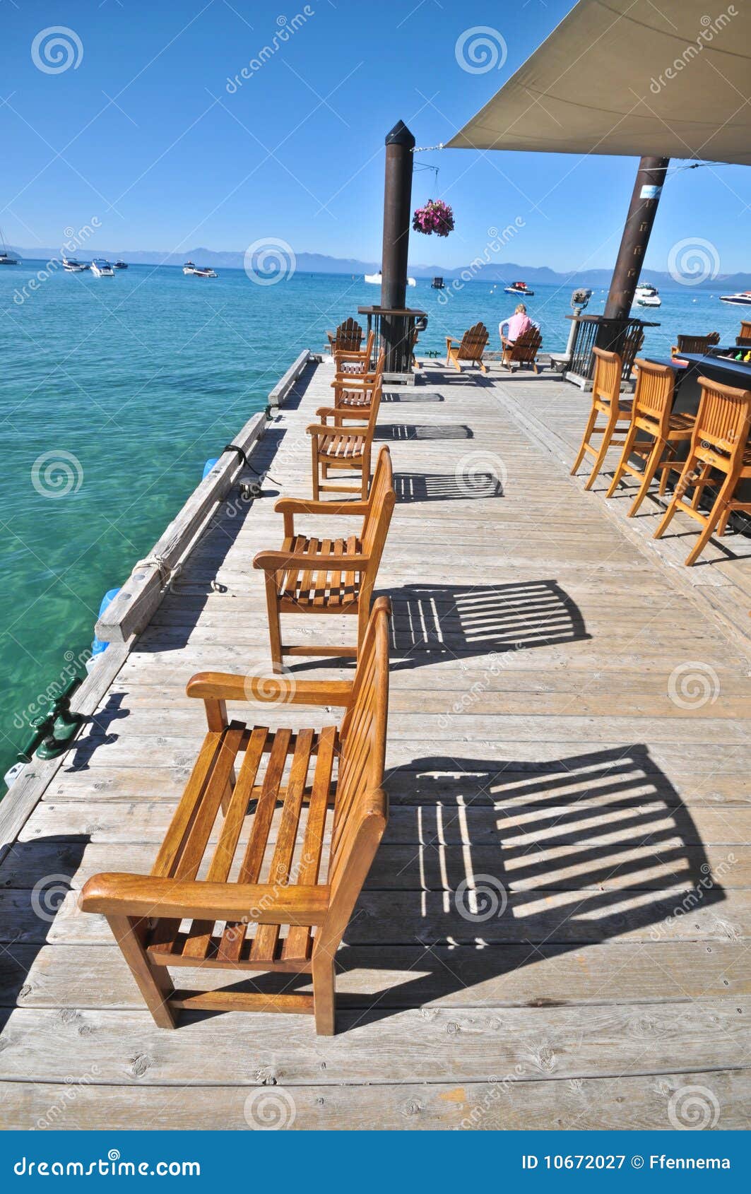 Wooden Chairs on a Dock from Above Stock Image - Image of chair, wooden ...
