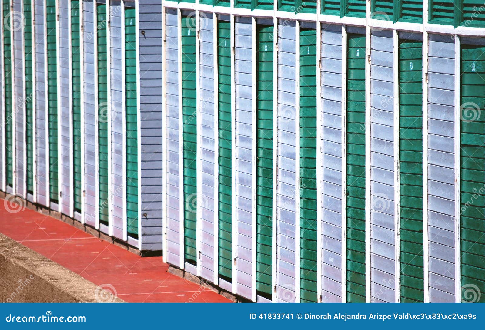 Wooden changing rooms stock image. Image of blue, seasonal - 41833741