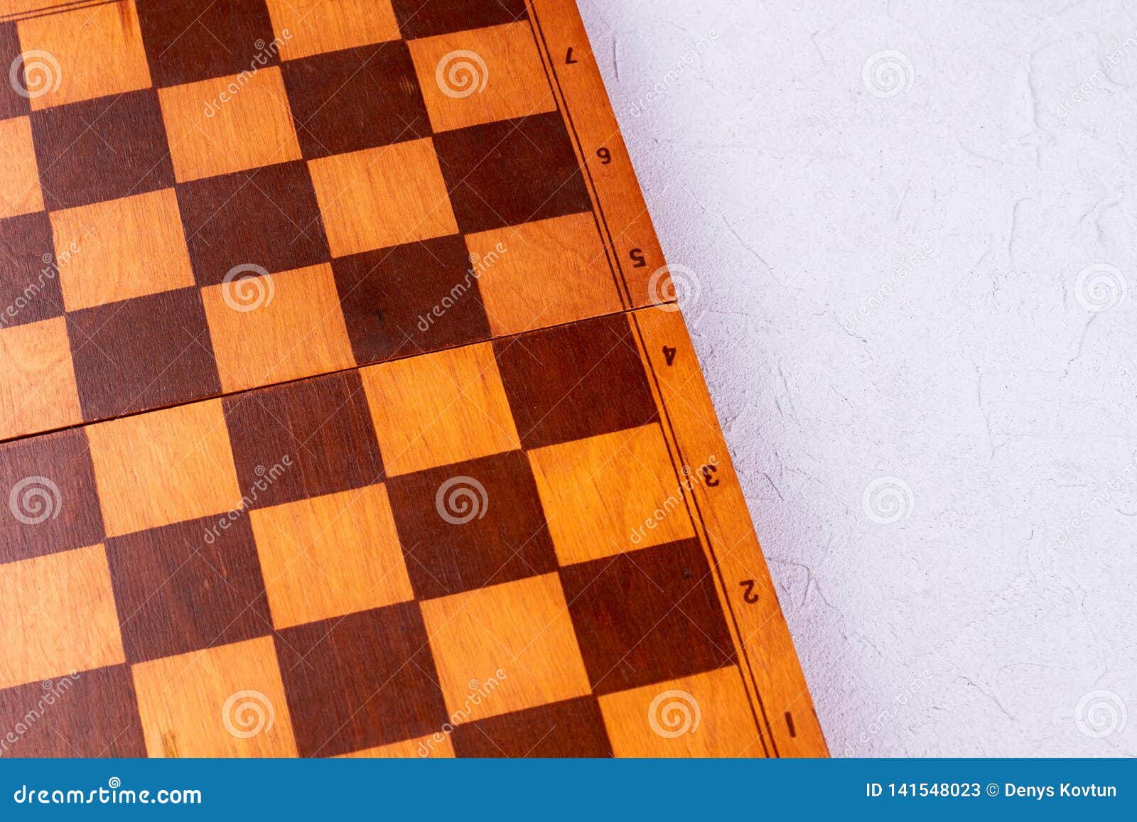 Wooden Chess Board, Cropped Image. Stock Image - Image of grid, pattern ...