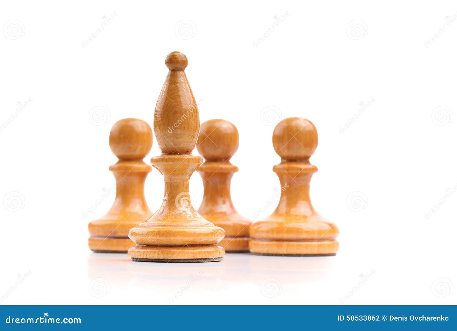 Wooden Chess Pieces Alone Isolated on White Stock Photo - Image of game ...