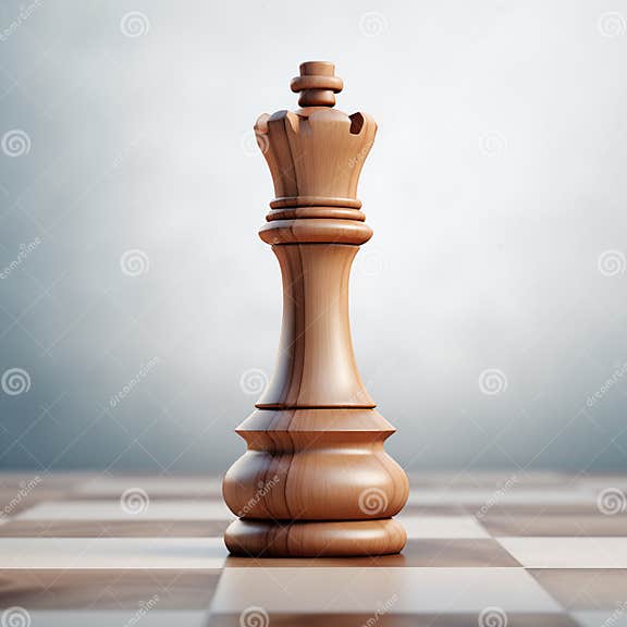 Wooden Chess on a White Background. Stock Illustration - Illustration ...
