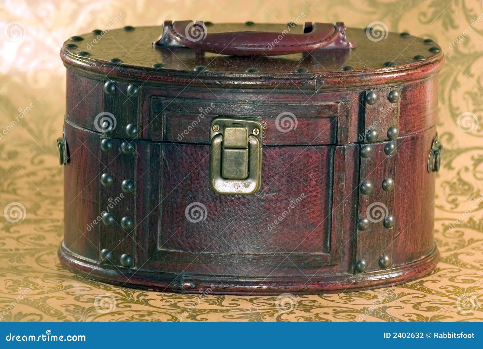 Wooden Chest stock photo. Image of studs, brass, details - 2402632