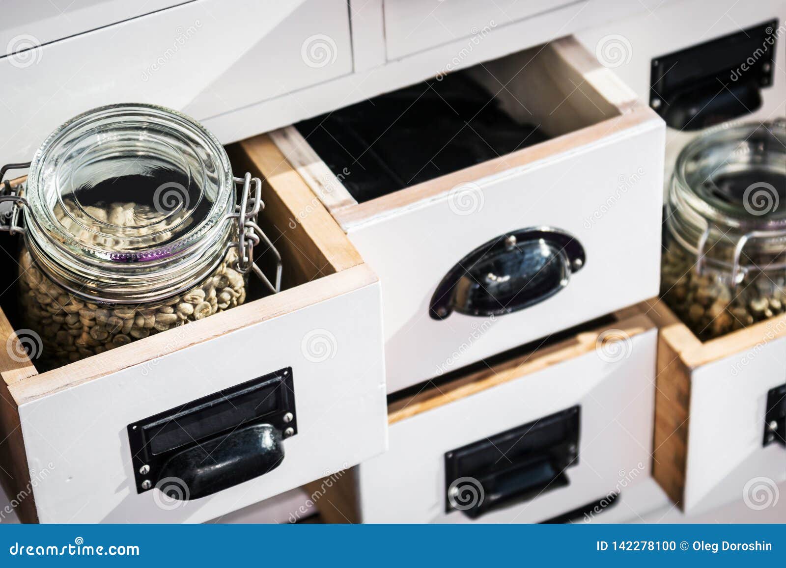 Chest With An Assortment Of Different Types Of Coffee Royalty-Free ...