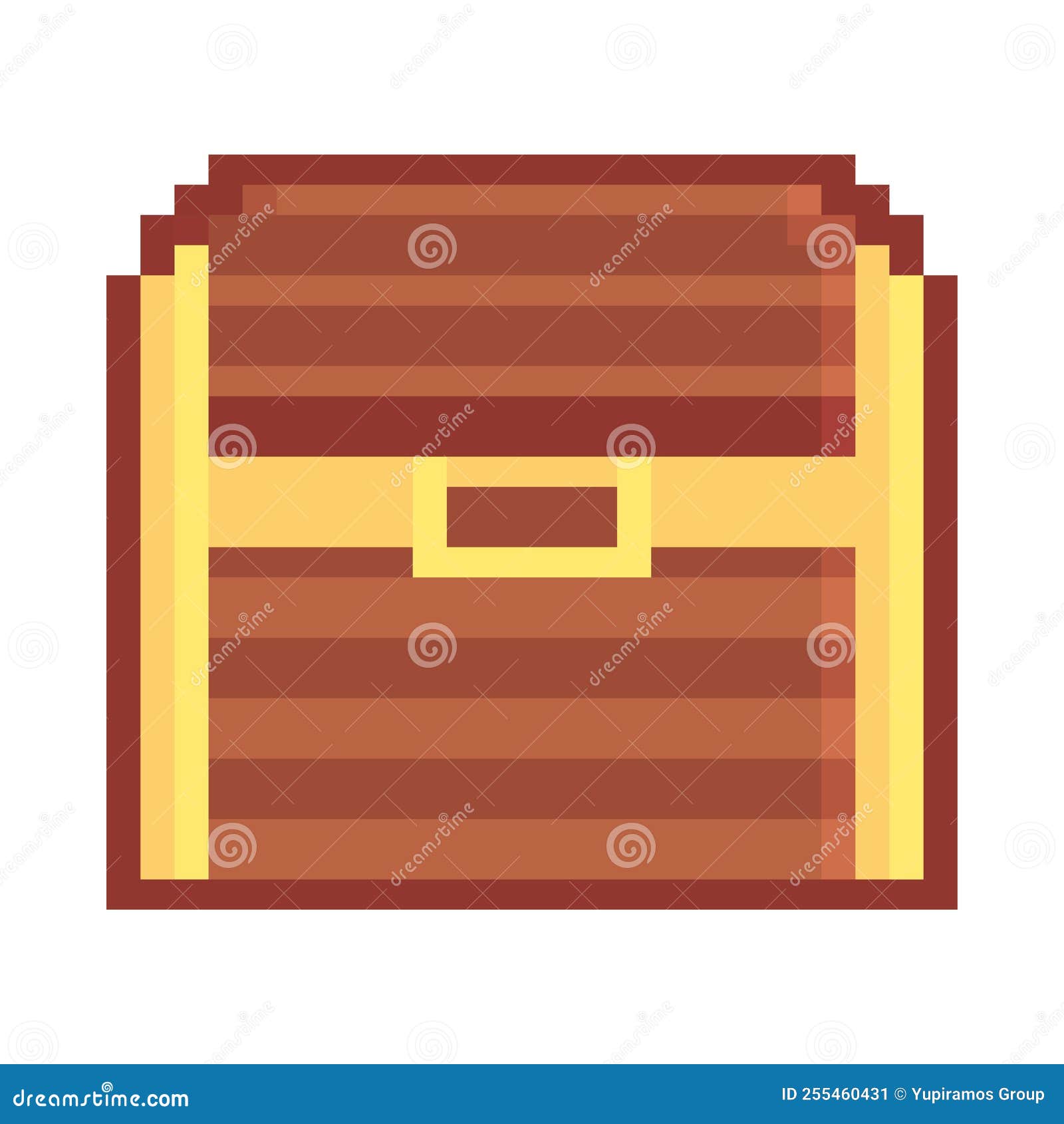 Wooden chest pixel art stock illustration. Illustration of object ...