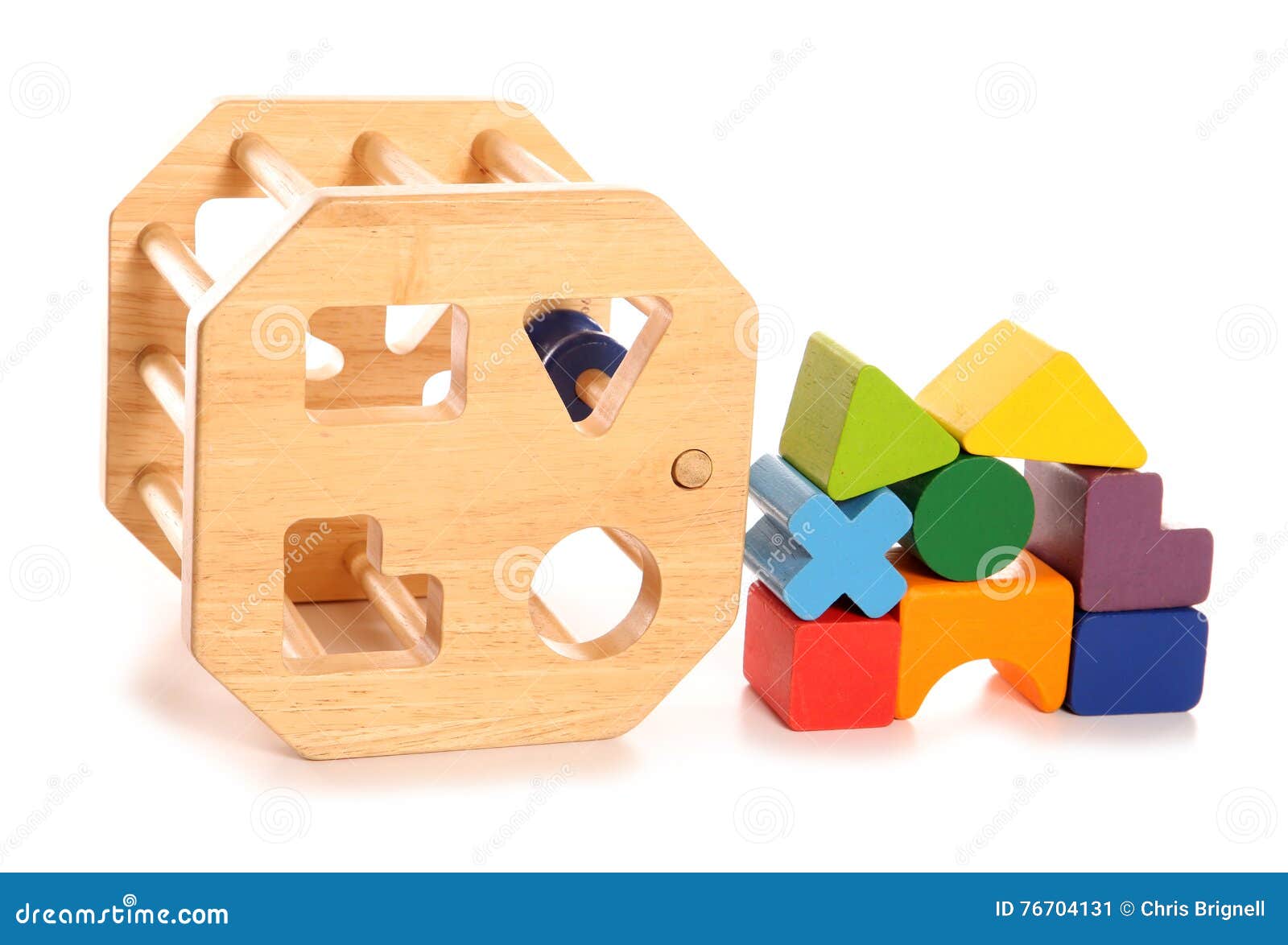 Wooden Childs Shape Sorter Toy Stock Image - Image of blocks, wooden ...