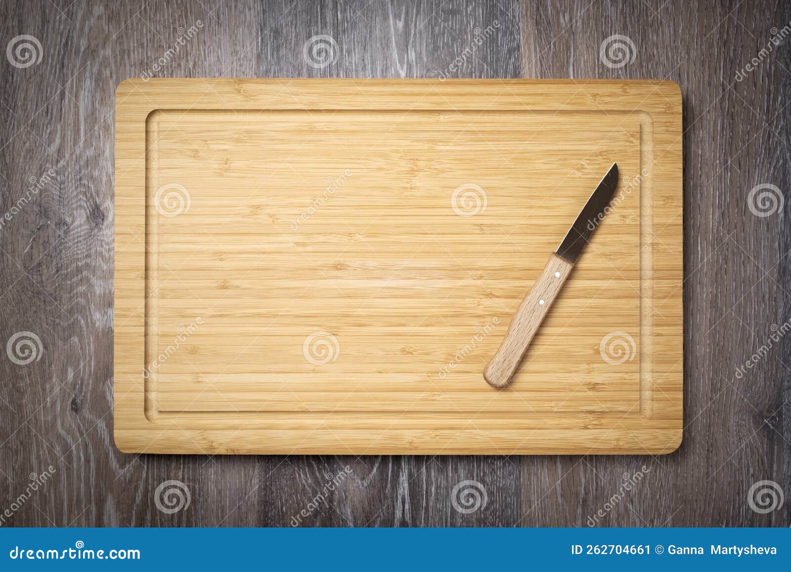 Wooden Chopping Board. Kitchen Cutting Board on Wooden Table, Stock ...