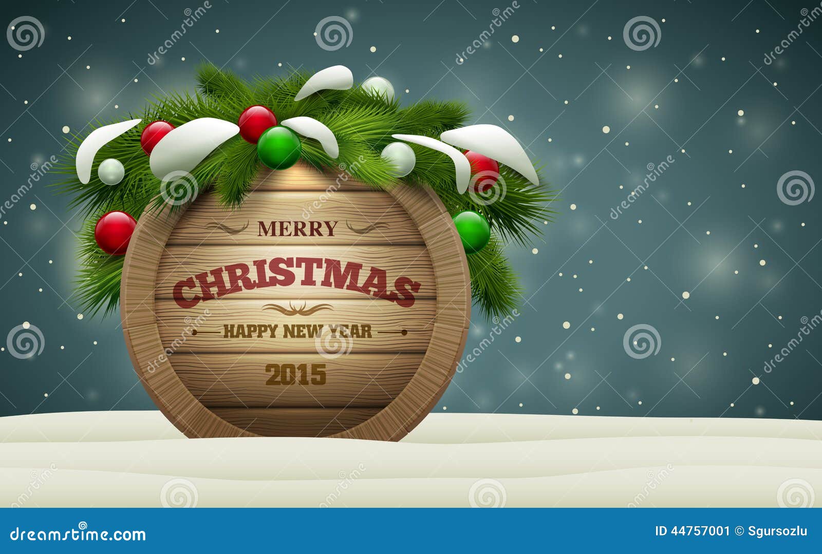 Wooden Christmas Signboard stock vector. Illustration of retro - 44757001