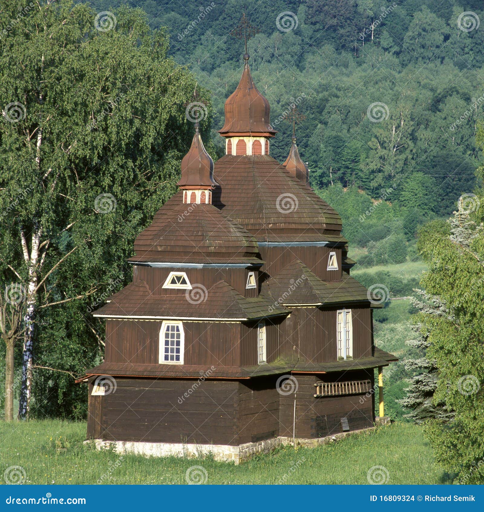 Wooden church stock photo. Image of countryside, country - 16809324