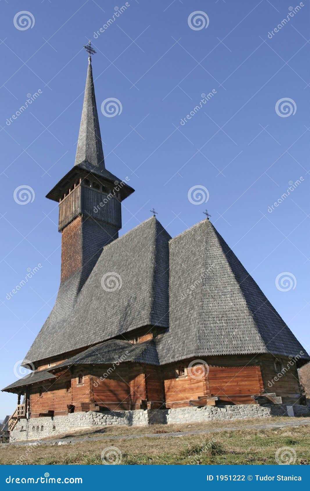 Wooden church from behind stock photo. Image of religious - 1951222