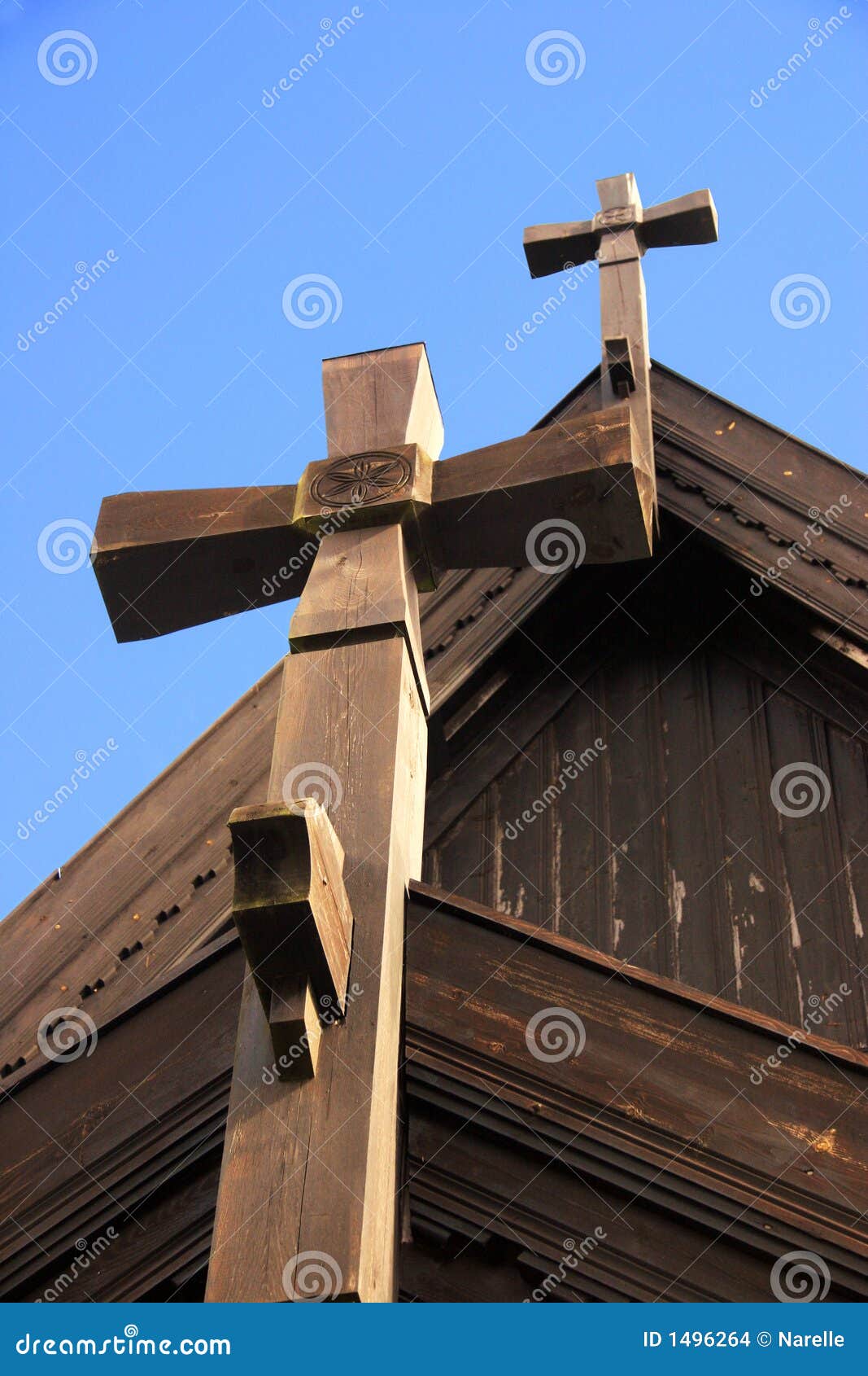 Wooden Church Cross stock photo. Image of wooden, religion - 1496264