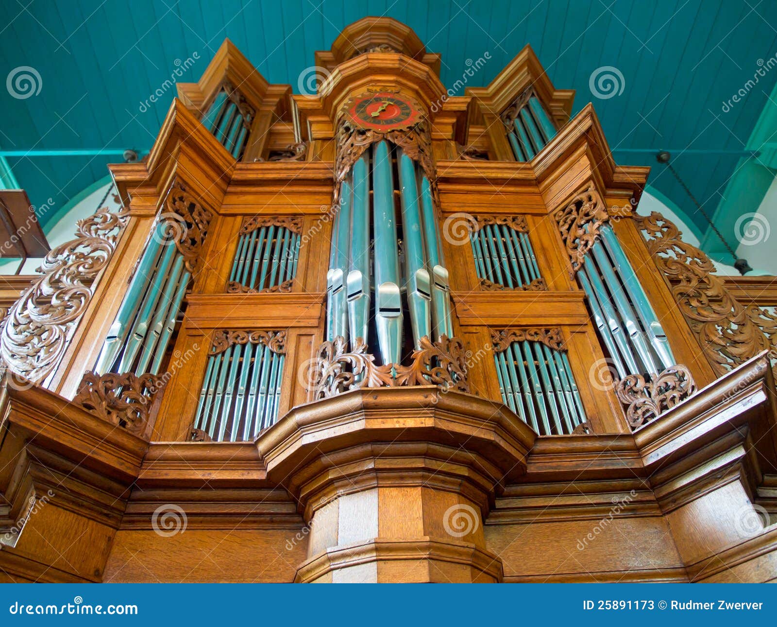 Wooden church organ stock image. Image of musical, music - 25891173