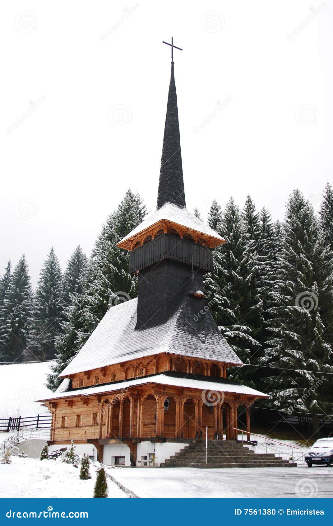 Wooden church in Romania stock photo. Image of traditional - 7561380
