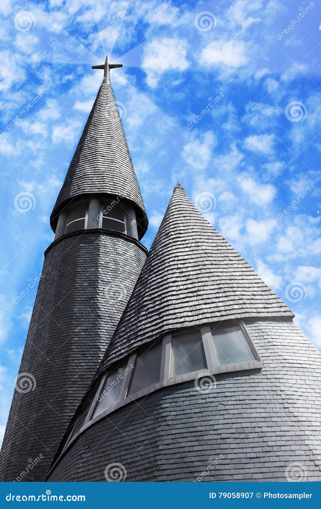 Wooden Church with Some Glow Stock Image - Image of glow, angle: 79058907