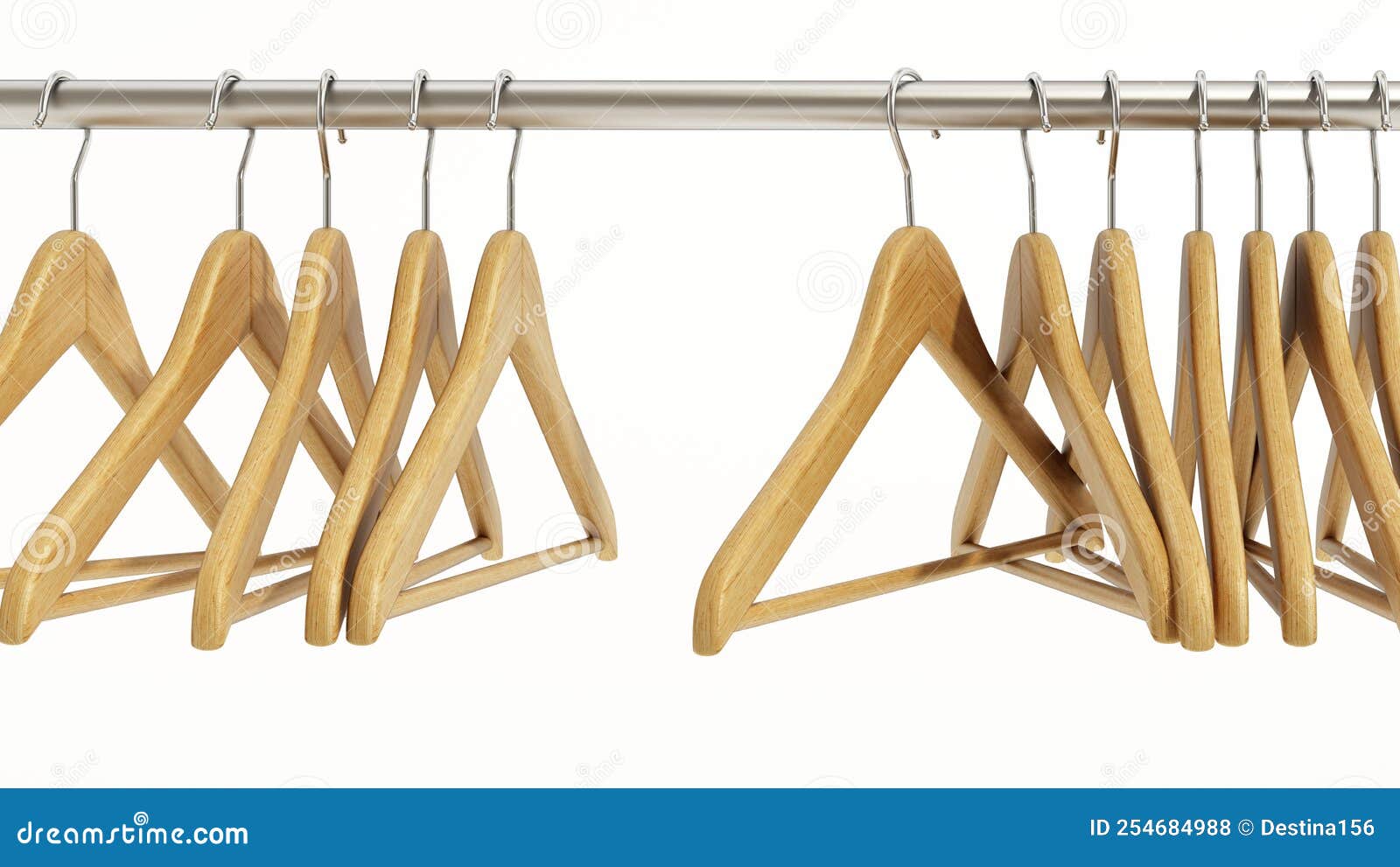 Cloth Hangers With White Package Template 3D Royalty-Free Cartoon ...