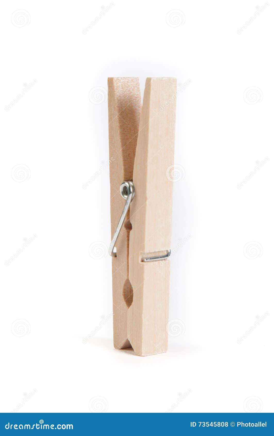 Wooden Cloth Pegs Isolated on White Background Stock Photo - Image of ...