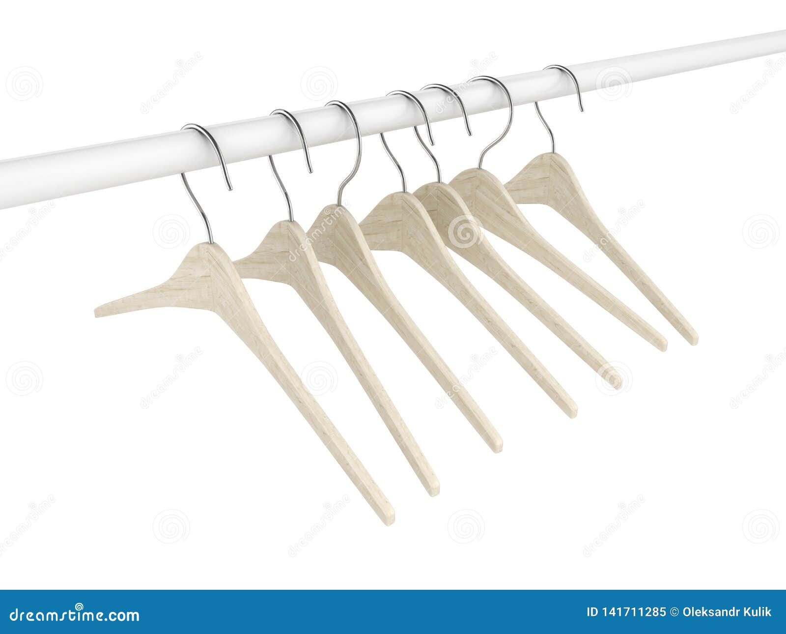 Wooden Clothes Hangers Illustration Of Classic Clothes Hanger Isolated