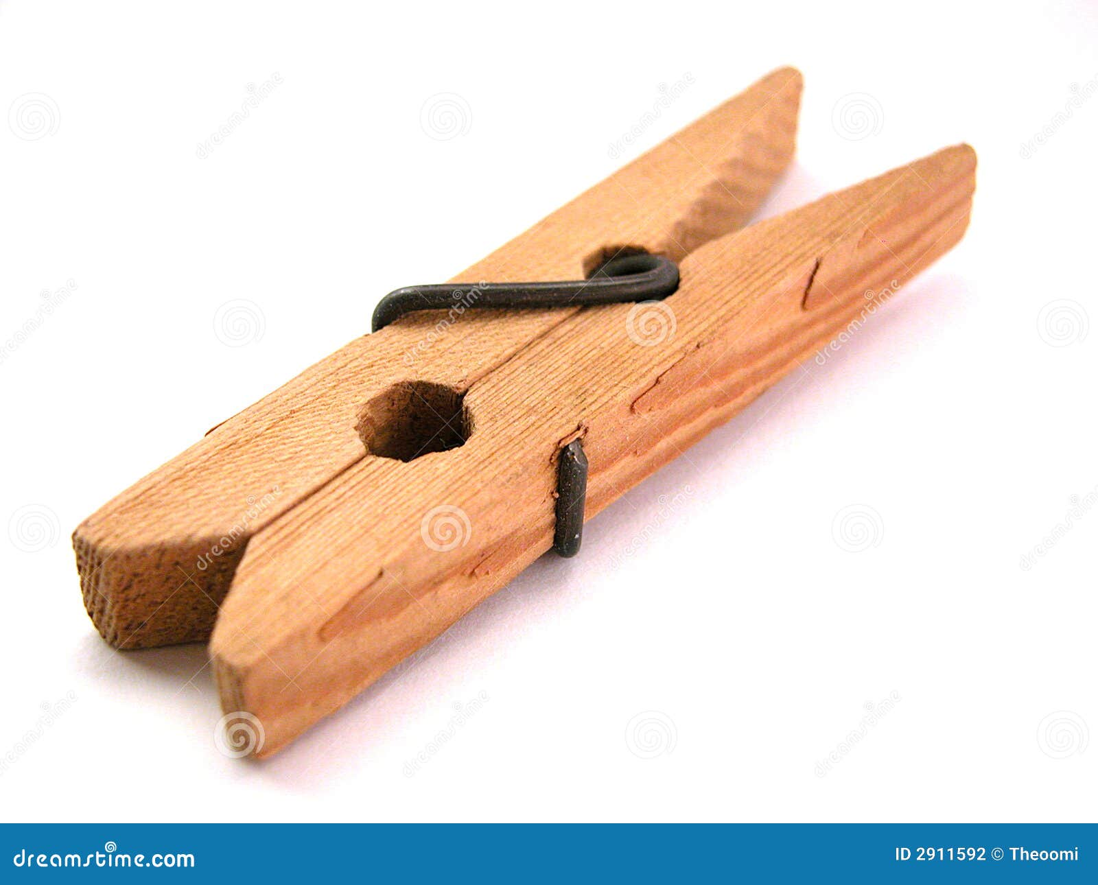 Wooden Clothes Peg on a White Stock Photo - Image of clothespin ...