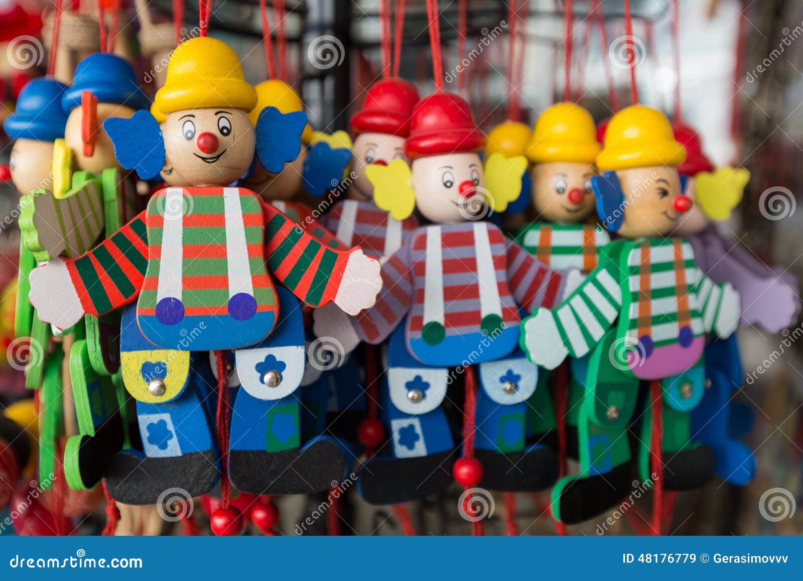 Wooden clowns puppet dolls stock image. Image of colorfull - 48176779