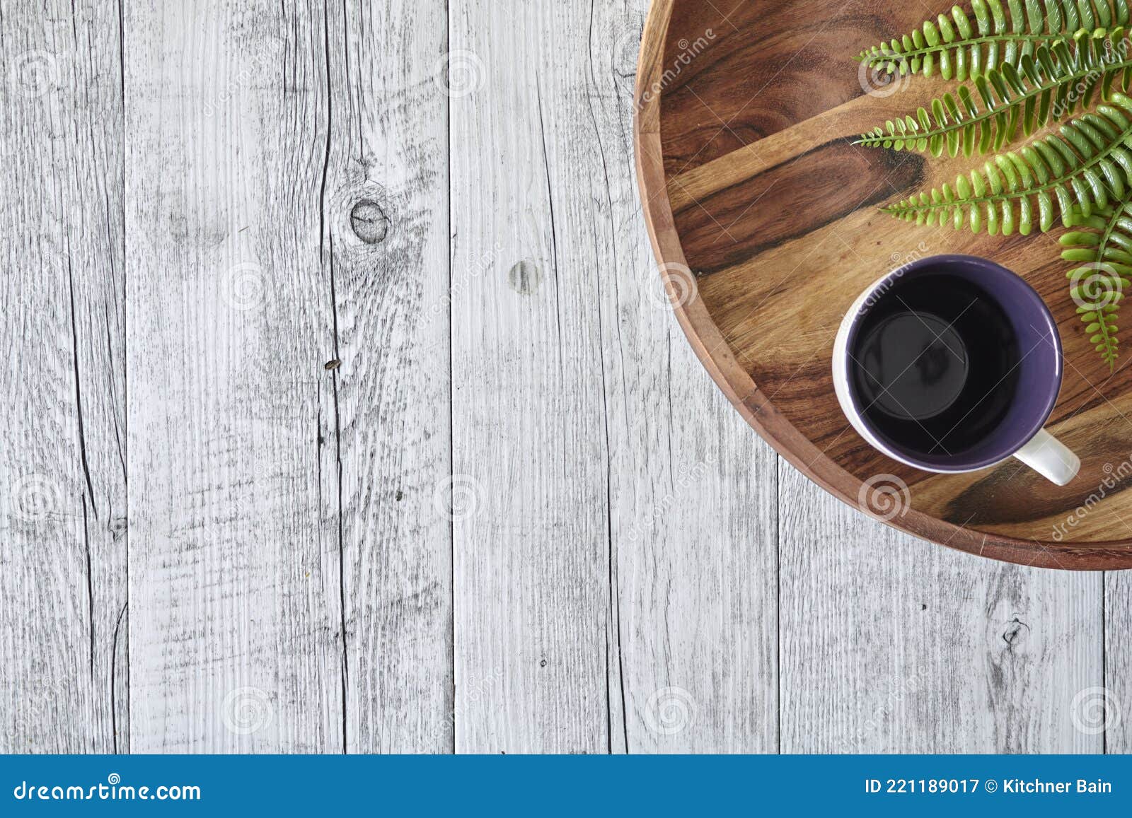 Wooden Coffee Tray stock image. Image of rustic, design - 221189017