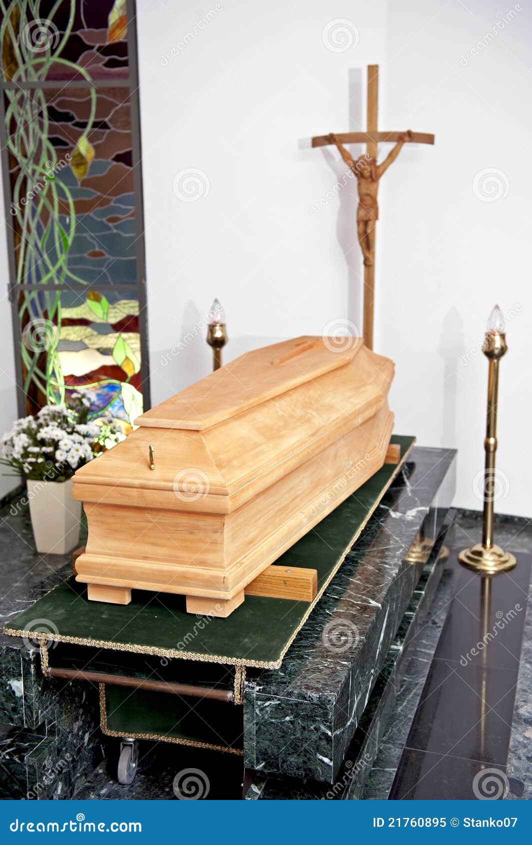 Wooden coffin stock image. Image of case, christ, chapel - 21760895