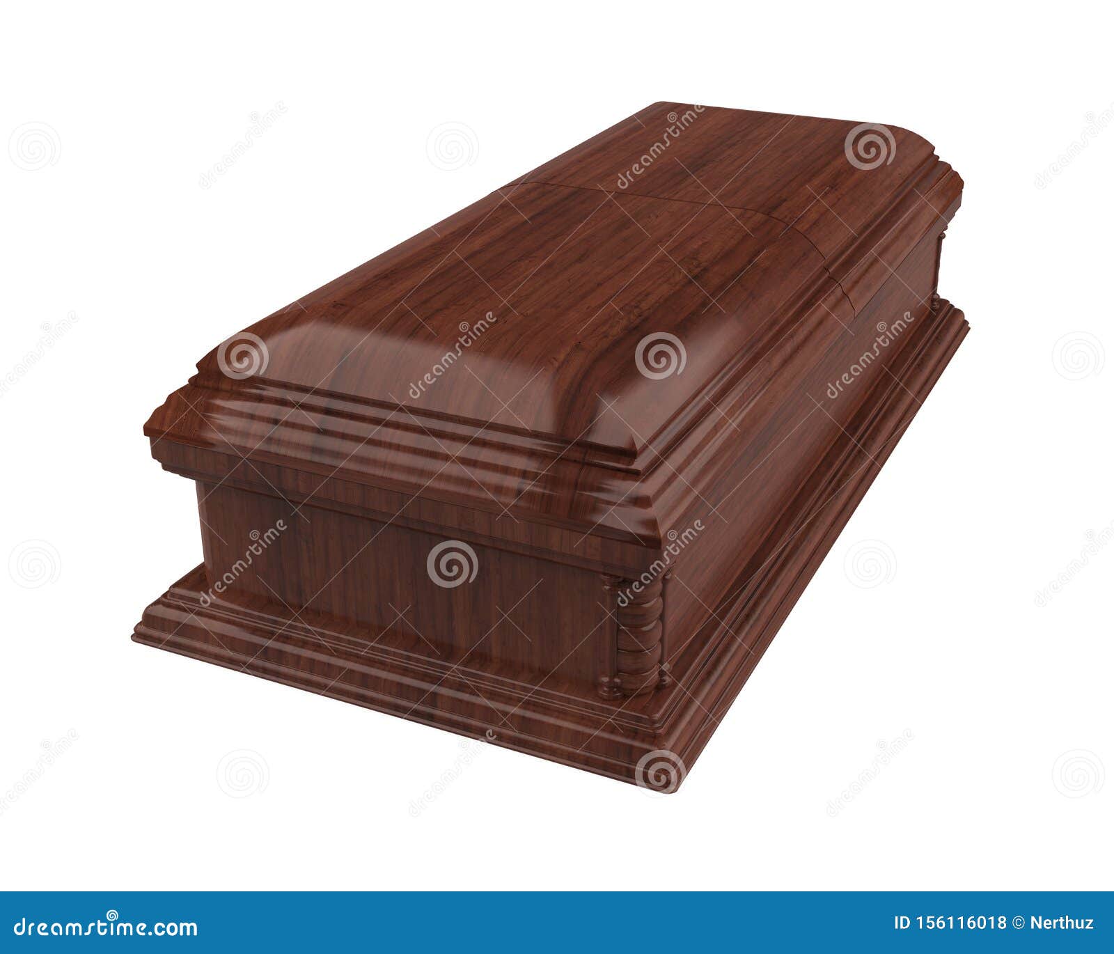 Wooden Coffin Isolated stock illustration. Illustration of mortuary ...