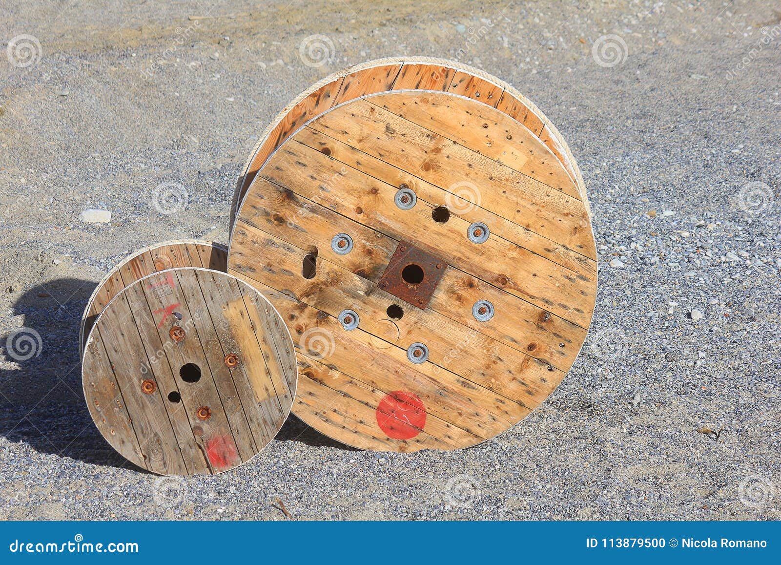 Wooden coil for cables stock photo. Image of tools, cables - 113879500