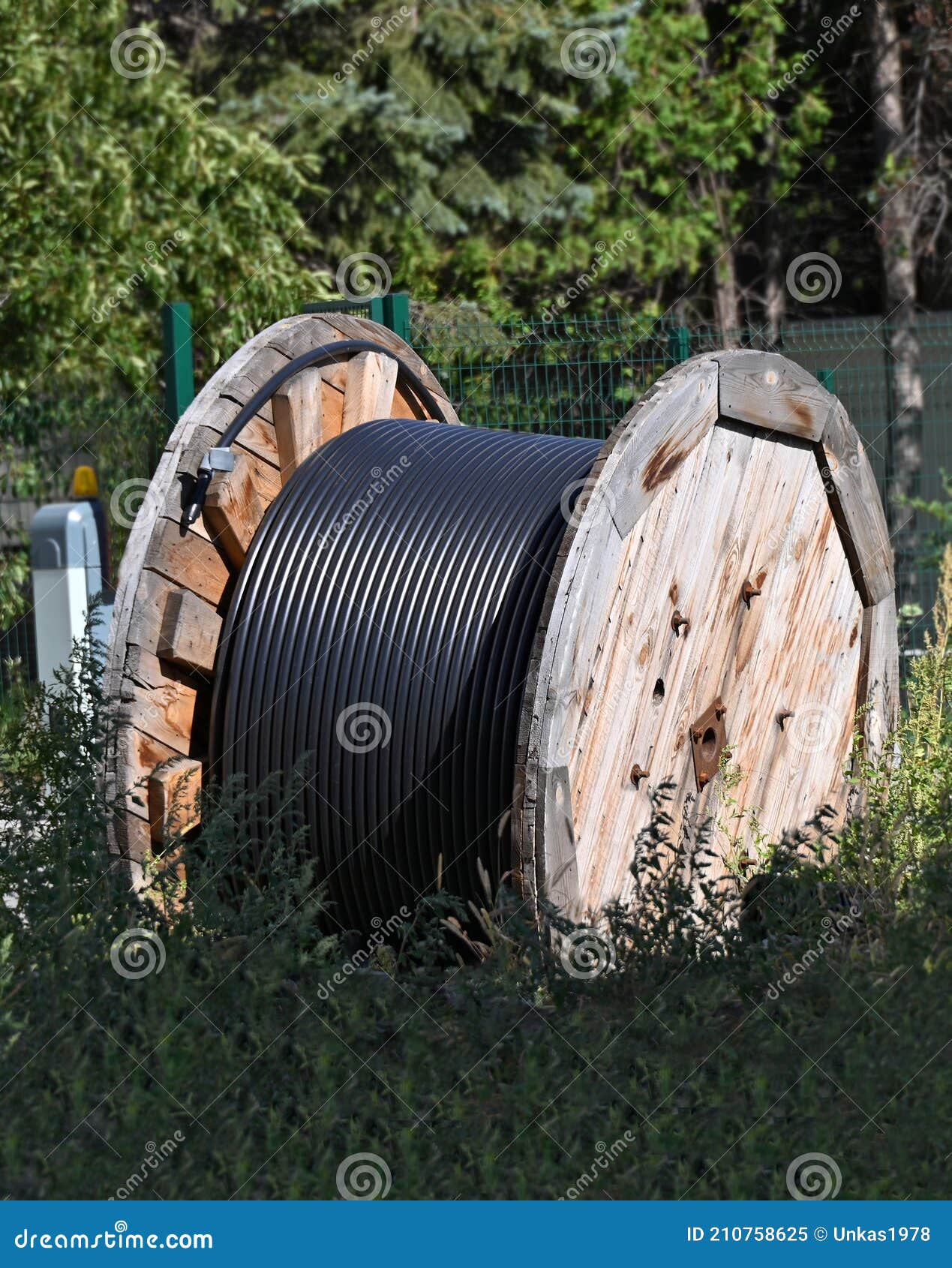 Coil of cable stock image. Image of conductor, reel - 210758625