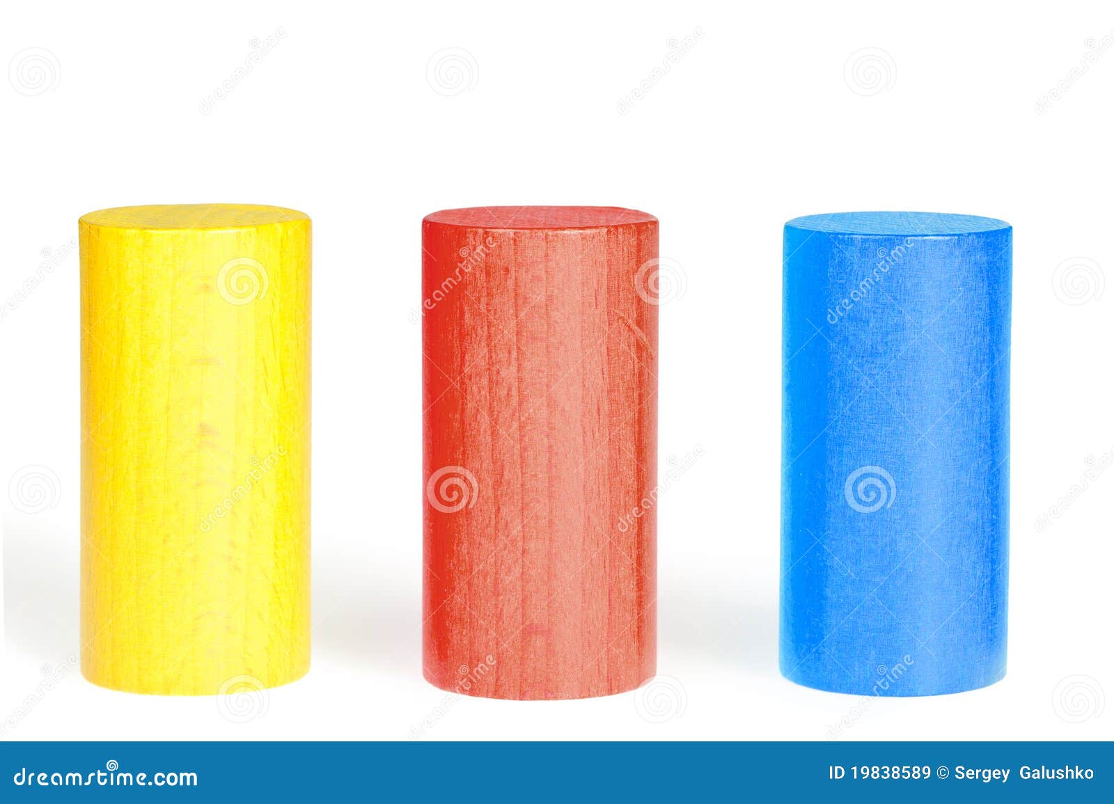 Wooden colour cylinders stock image. Image of preschool - 19838589