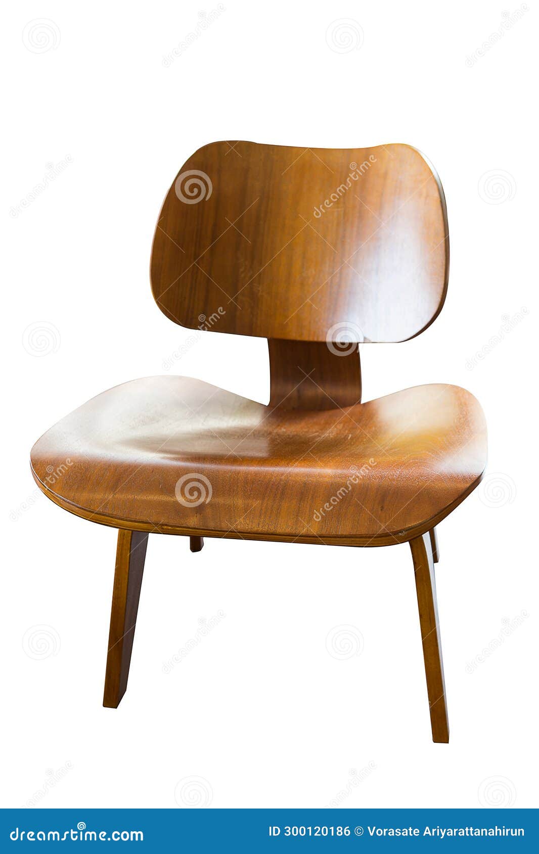 Wooden Comfortable Chair Isolated on White Background Stock Photo ...