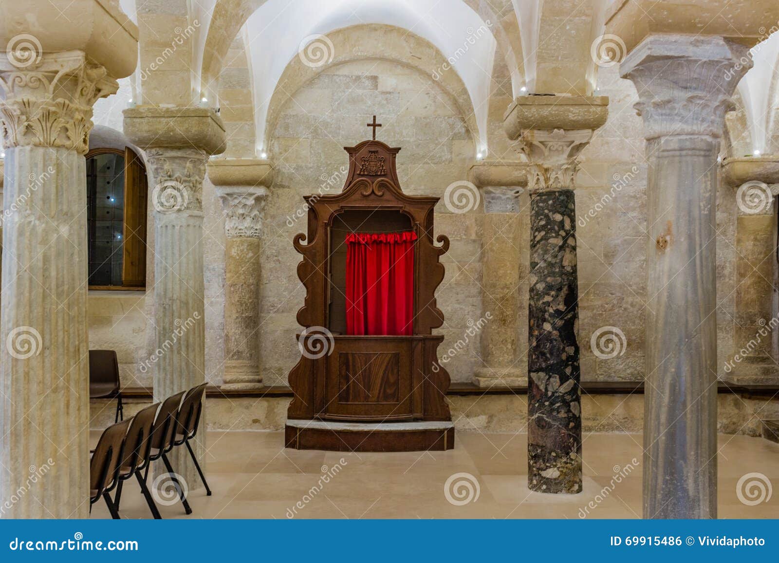 Wooden confessional stock photo. Image of door, church - 69915486