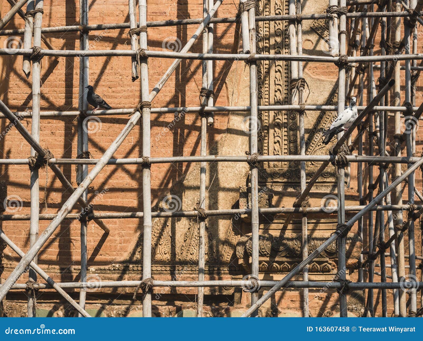 Wooden Construction Building Structure Industrial Scaffold Old Historic ...