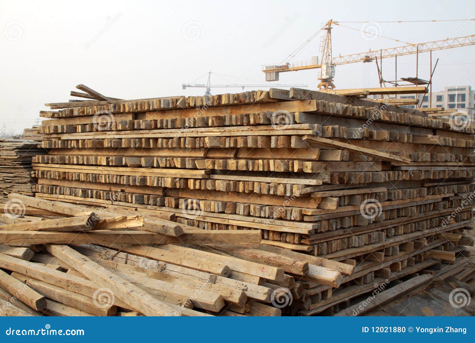 Wooden Construction Materials Stock Photo - Image of industry ...