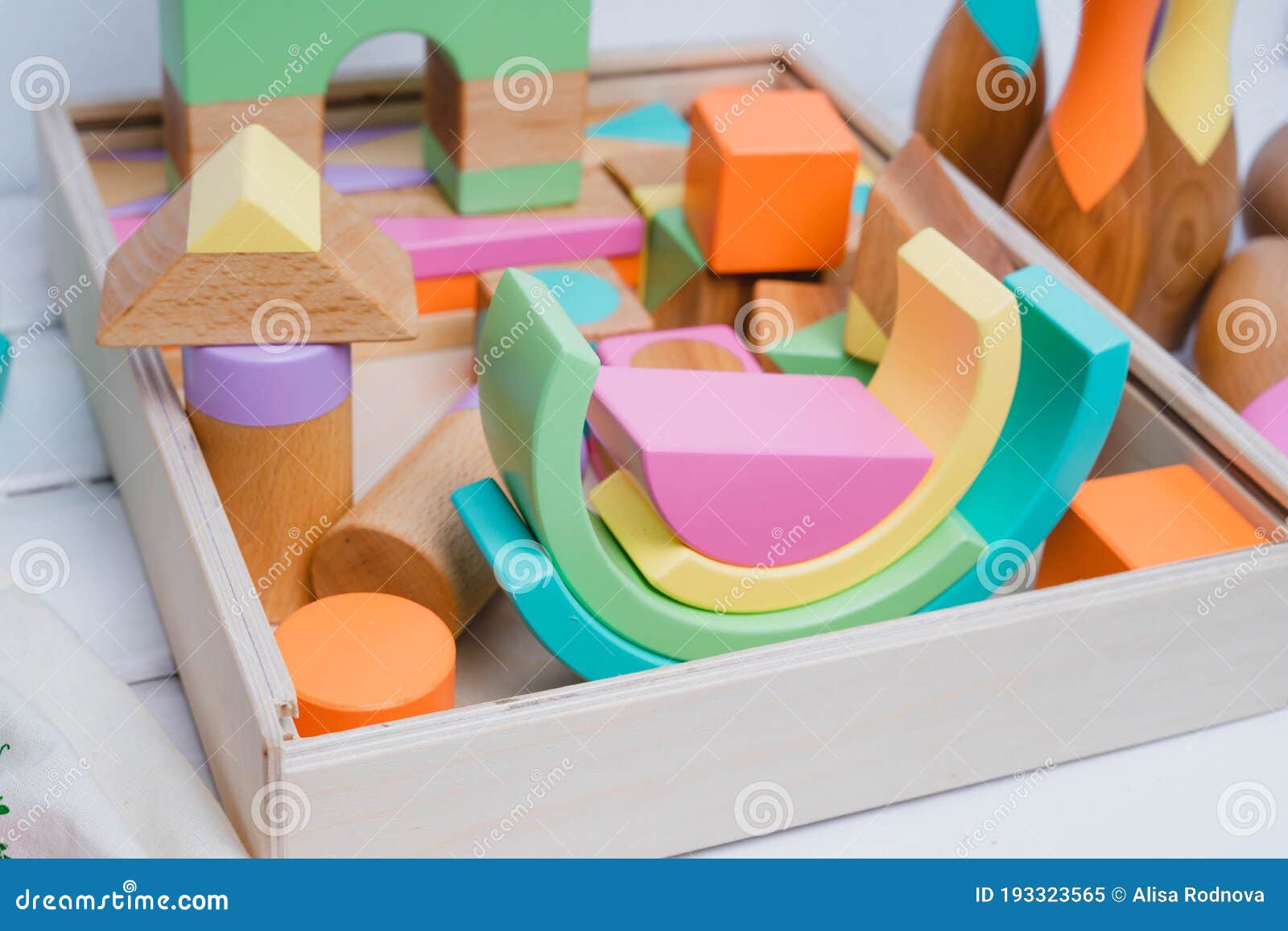 Wooden Constructor for Children. Zero Waste Stock Image - Image of ...