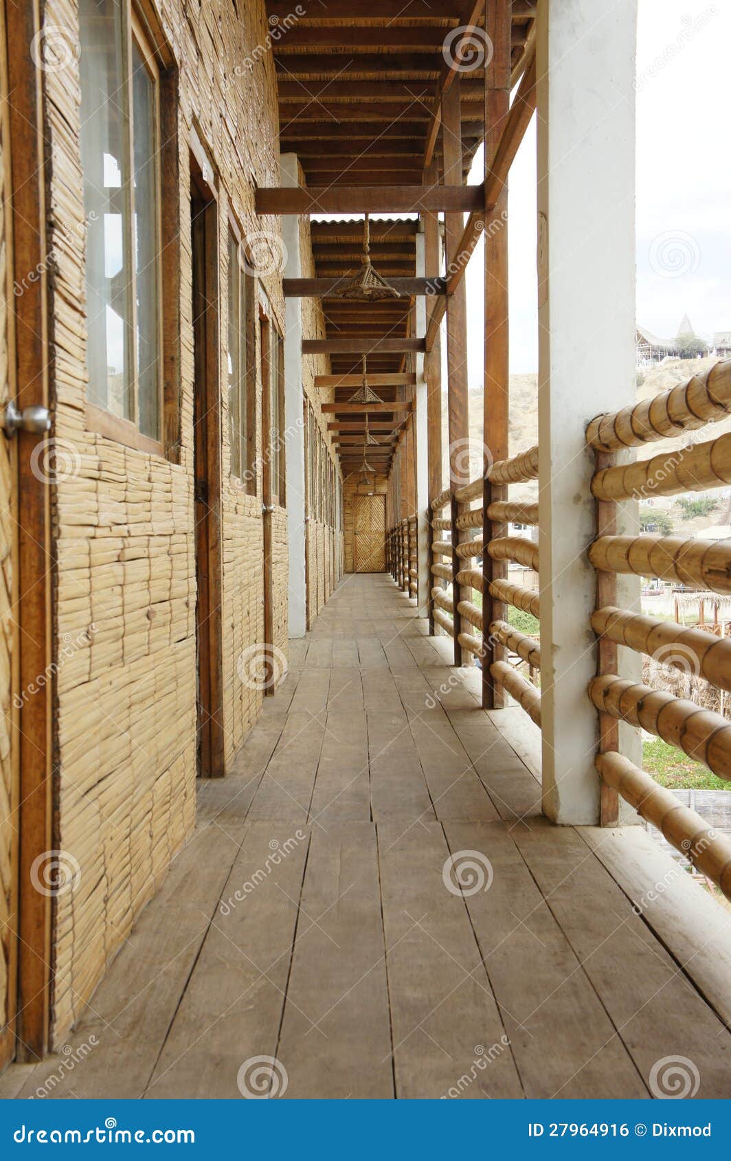 Wooden corridor stock photo. Image of floor, hotel, wood - 27964916