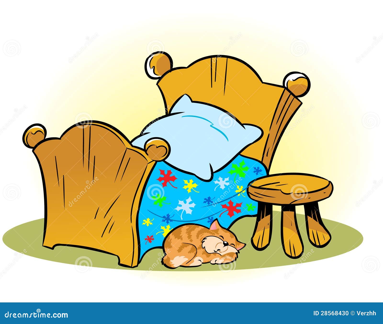 Wooden cot stock vector. Illustration of puppet, cozy - 28568430