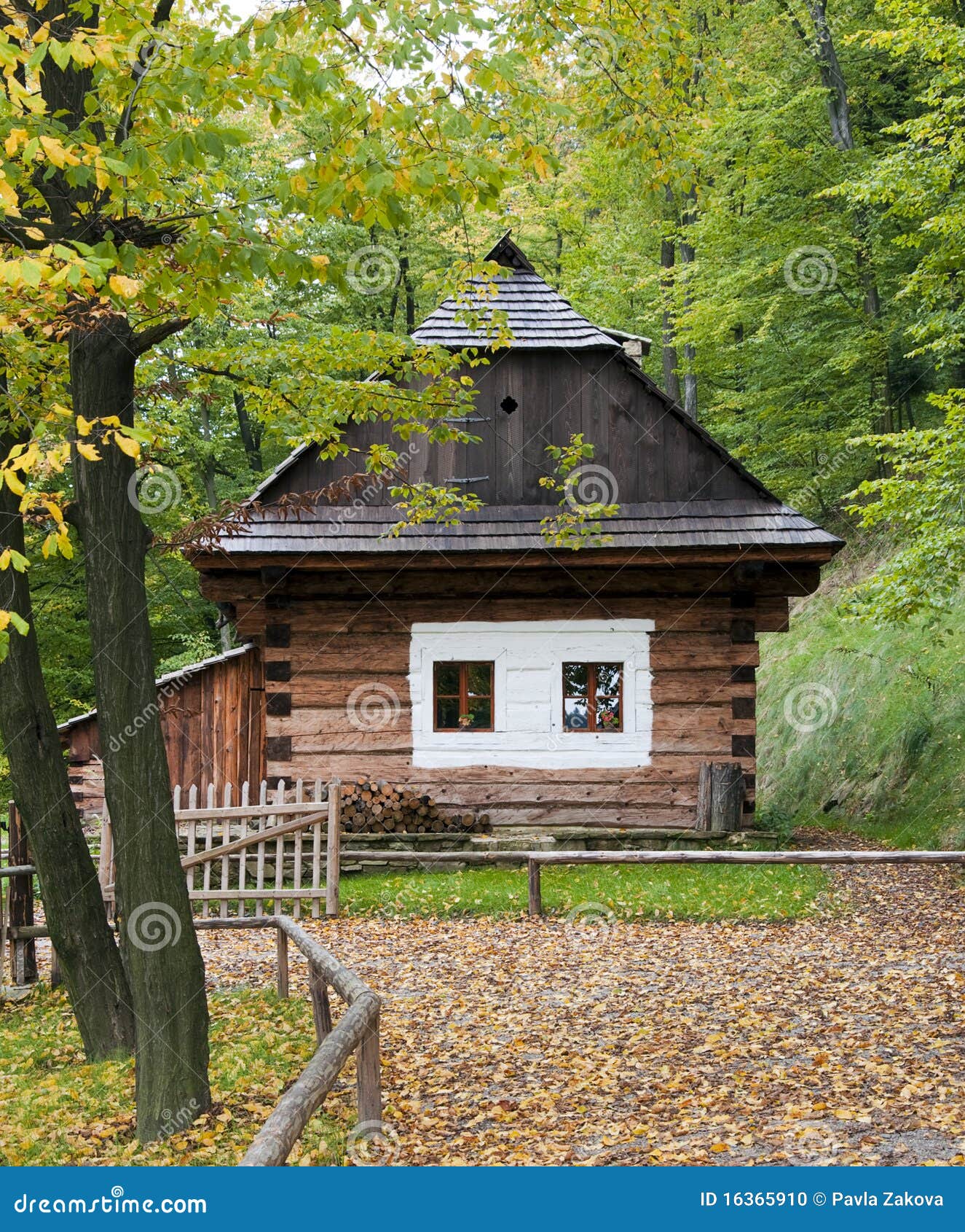 Wooden cottage stock photo. Image of roznov, czech, republic - 16365910