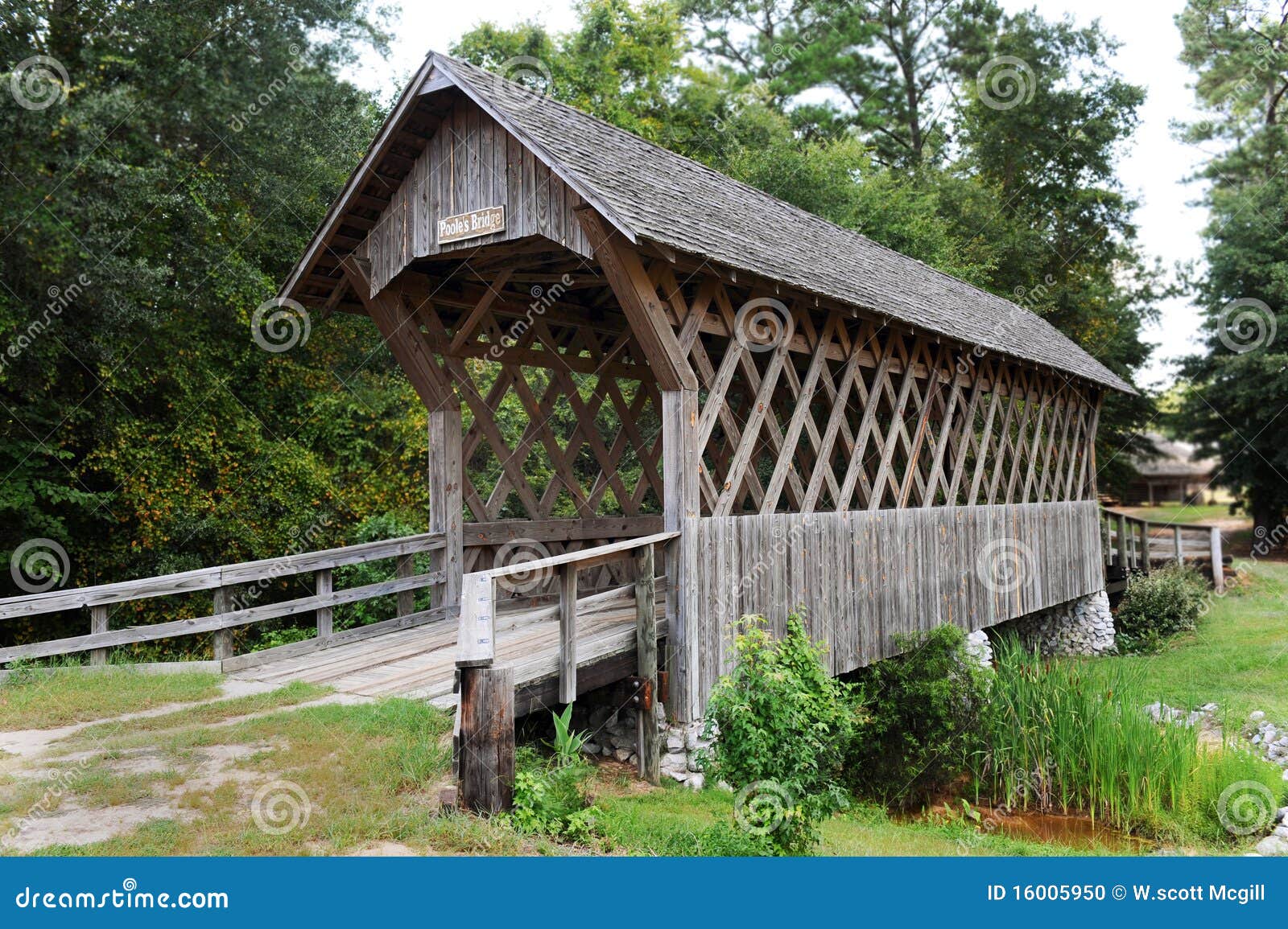 Wooden covered bridge stock photo. Image of outdoors - 16005950
